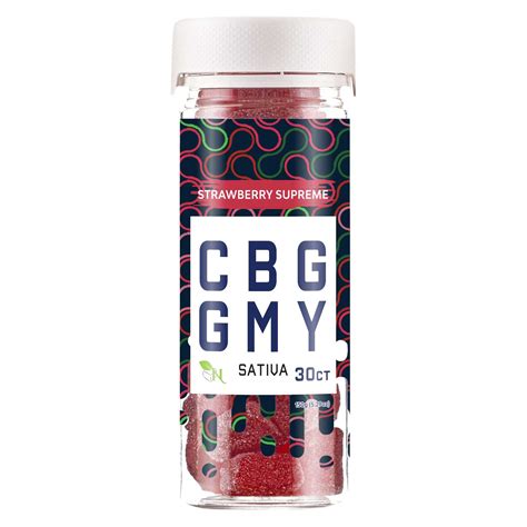 Strawberry Supreme Cbg Gummies 1500mg Sativa Energy