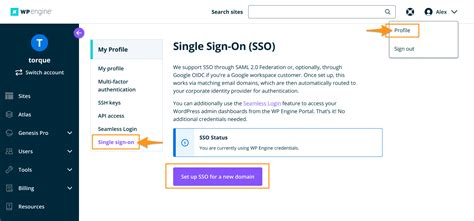 Single Sign On Sso For Wp Engine User Portal Support Center