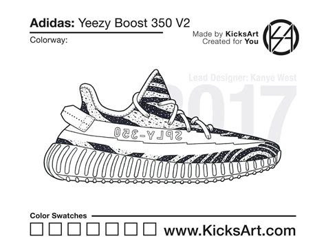 Adidas Yeezy Boost V KicksArt Coloring Book Art Colouring Pages Yeezy Boots Sneakers