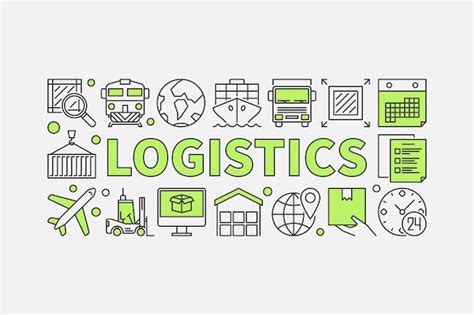 Premium Vector Logistics Concept Minimal Illustration Vector Banner
