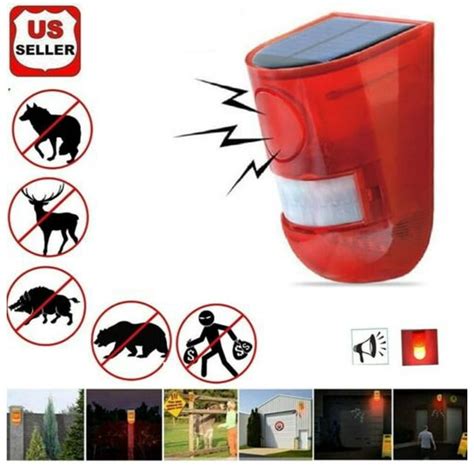 Solar Alarm Led Light Solar Strobe Light Wireless Motion Sensor