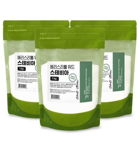 스테비아설탕 스테비오사이드 에리스리톨 스테비올 설탕대신 대체당 천연 단맛 감미료 3팩 티몬