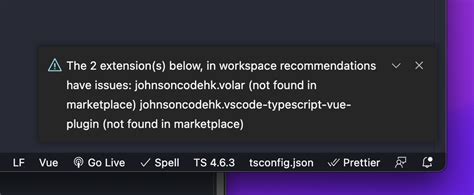 Any Ideas Why We Could See This Warning Message · Vuejs Language Tools