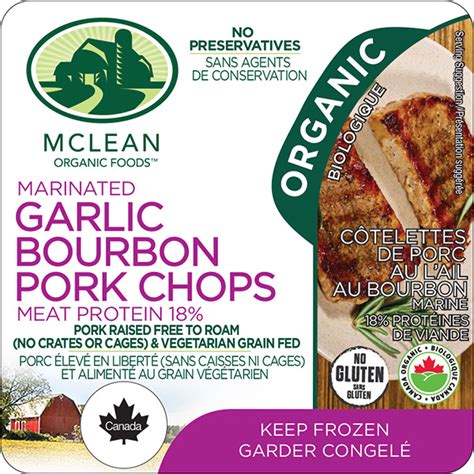 Organic Garlic Bourbon Pork Chops Mclean Meats Clean Deli Meat And Healthy Meals