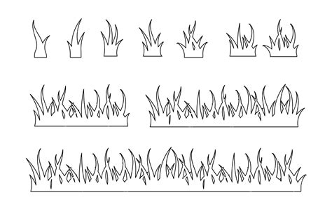 Premium Vector Set Of Green Grass Isolated Grass Tuft And Seamless