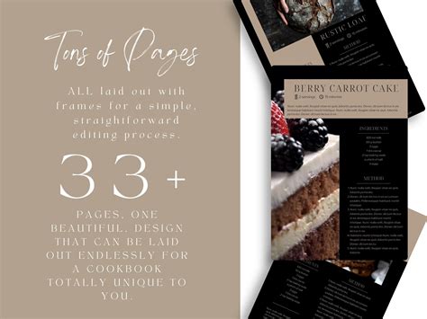Dark Cookbook Template Canva Cookbook Template Dark Modern Cookbook