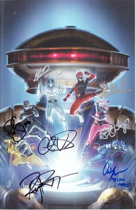 Power Rangers Hyperforce Cast Signed 2018 Wondercon Exclusive Variant