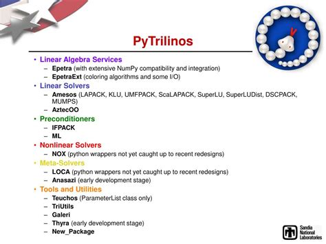 ppt pytrilinos a python interface to trilinos powerpoint