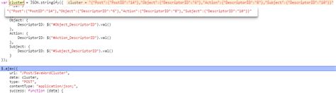 Ajax Js Object Only Partially Getting Passed To Controller Stack Overflow