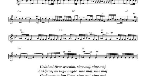 Note Domace I Strane Sine Moj Note Akordi Tekst