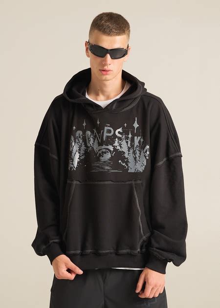 Худі оверсайз Ogonpushka Nip чорне S Брендовая одежда Rozetka