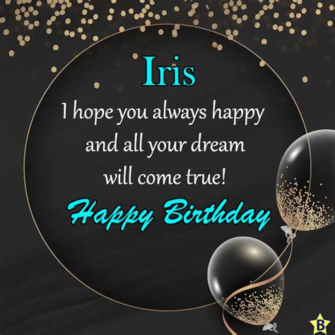 Happy Birthday Iris Card Images Birthday Star