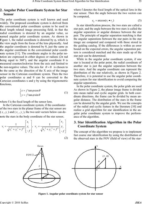 A Polar Coordinate System Based Grid Algorithm For Star Identification