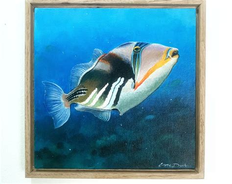 Picasso Triggerfish Painting Etsy