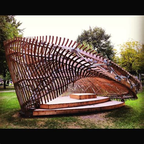 Infinite Curve Wood Structure Mcgill Montreal House On The Water