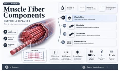 Muscle Fiber Components Myofibrils Explained Cyvigor