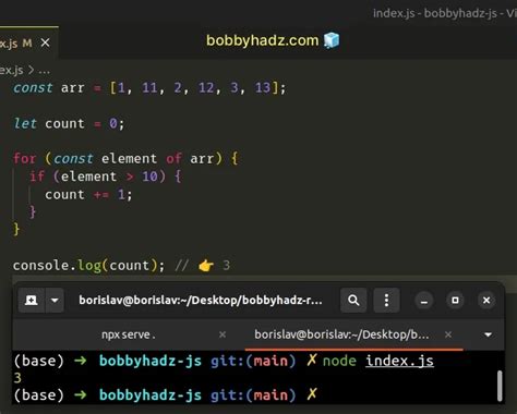 count elements in an array that match a condition using js bobbyhadz