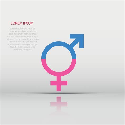 Vector Gender Icon In Flat Style Men And Women Sign Illustration
