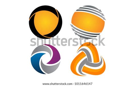 Dynamic Rotation Template Set Stock Vector Royalty Free 1011646147