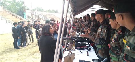 Assam Rifles Organised A Weapon And Equipment Display For Students Of
