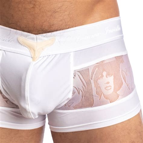 Picasso Blanc V Boxer Push Up Lhomme Invisible Vente Shorty
