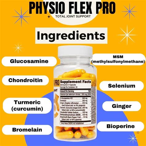 Physio Flex Pro Joint Supplement 60 Capsules Physioflexpro