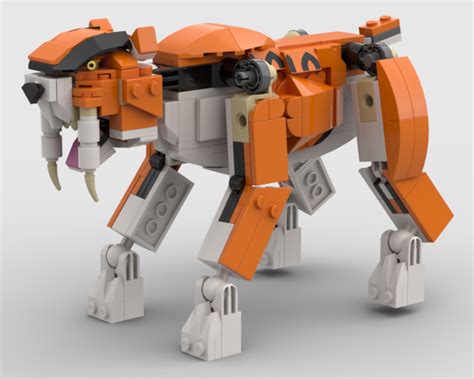 Lego Moc Smilodon Populator By Duddy Rebrickable Build With Lego