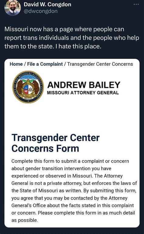 After Banning Gender Affirming Care Missouri Now Lets You Report Trans