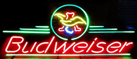 Rare Large 4ft Budweisher Anheuser Busch Licensed Neon Bar Sign Circa 1989
