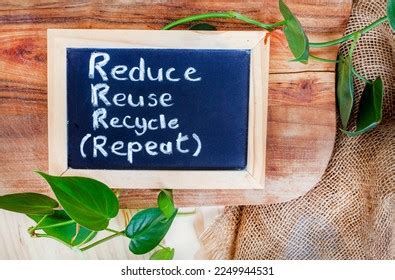 Reduce Reuse Recycle Repeat Written On Stock Photo Shutterstock