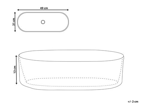 Ceramic Countertop Basin 490 X 310 Mm White Geldo Uk