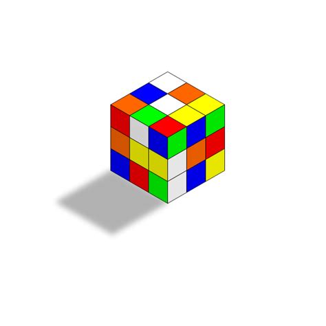 Unsolved Rubiks Cube Free Svg