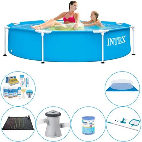 Intex Piscine Metal Frame Ronde 244x51 Cm 7 Pièces Pack De