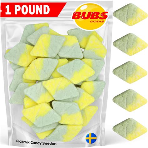 Bubs Swedish Candy Tutti Frutti Rombs 1 Pound Sour Foam