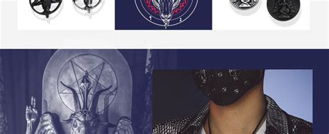 Bandmax Mens Biker Necklace Stainless Steel Baphomet Goat Satanic