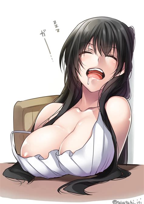 Rule 34 Areola Slip Areolae Bangs Bare Arms Bare Shoulders Black Hair