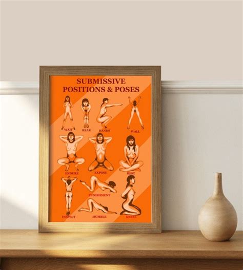 Bdsm Submissive Positions And Poses Bondage Print Bdsm Etsy Canada