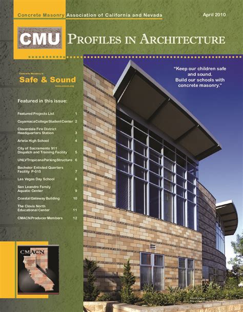 Cmu Profiles In Architecture April 2010 Cmacn