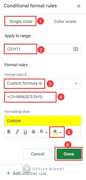 Highlight Lowest Value In Row In Google Sheets 2 Easy Ways
