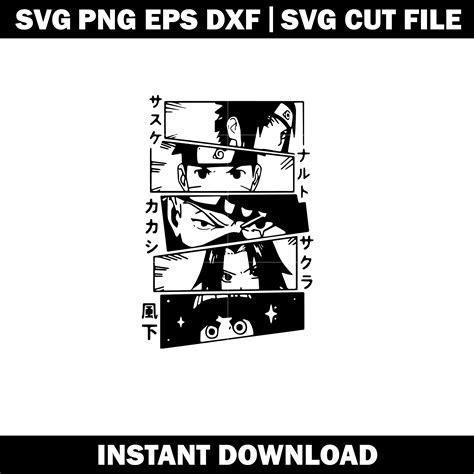 Naruto Characters Svg Anime Svg Anime Svg Logo Shirt Svg Inspire