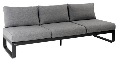 Zebra Möbel Gartenlounge Set Fly 3 Sitzer Aluminium Anthrazit Grau