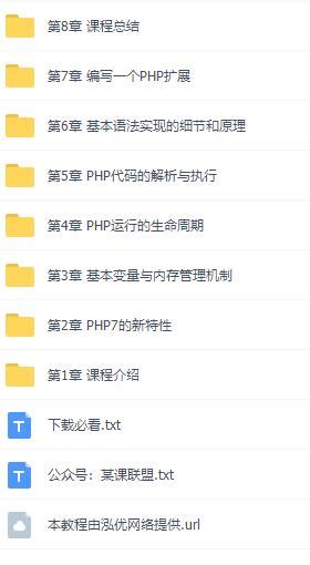 Php7底层源码深度剖析（完整版）泓优网络