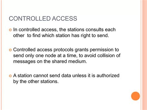 Controlled Access Protocols Pptx
