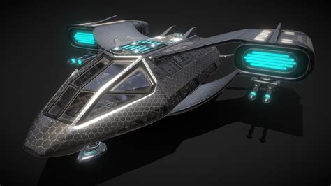 Spaceship With Cockpit Interior And Bonus Buy Royalty Free 3d Model