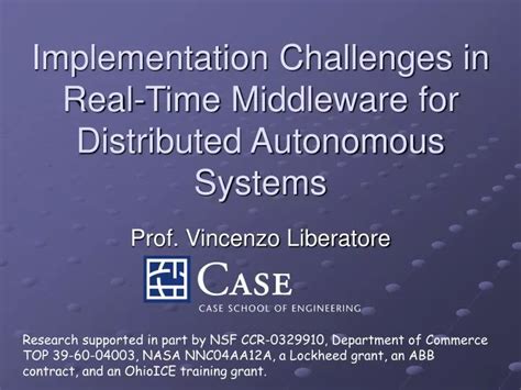 Ppt Implementation Challenges In Real Time Middleware For Distributed
