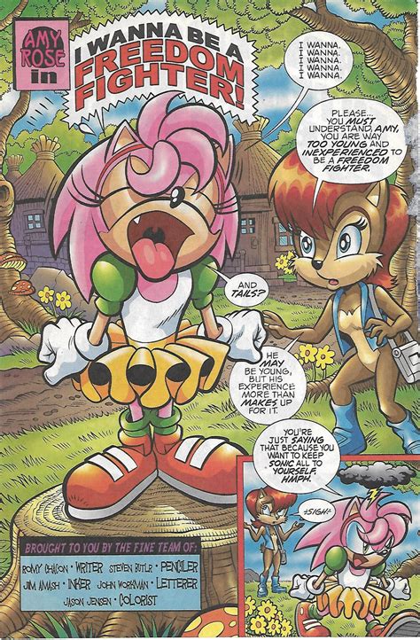 First Page Of An Amy Rose Freedom Fighter Story By Dth1971 On Deviantart