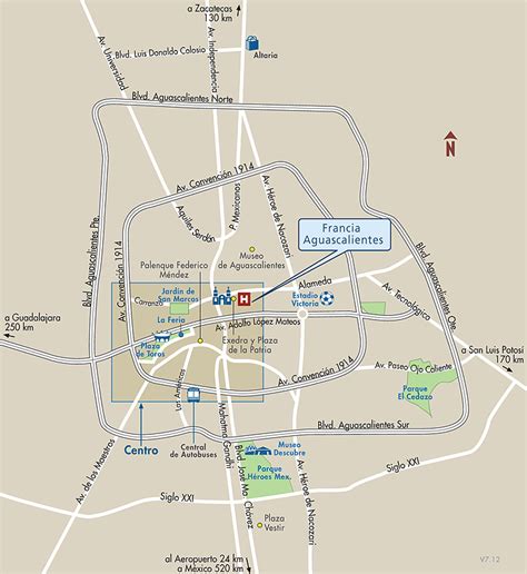 Mapa De Ubicacion Hotel Francia Aguascalientes Aguascalientes Mexico