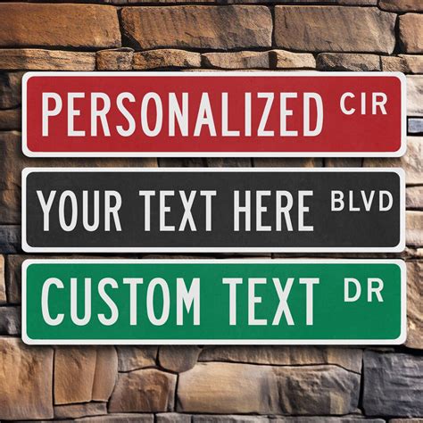 Street Sign Aluminum Street Sign Personalized Street Sign Make Your