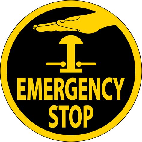Emergency Label Emergency Stop 28190605 Vector Art At Vecteezy