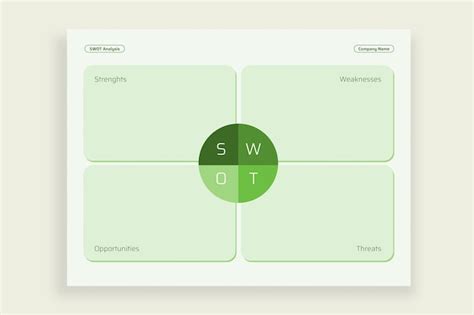 Swot 다이어그램 템플릿 디자인 무료 벡터